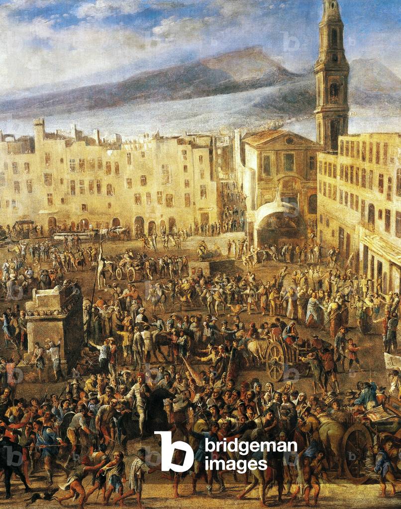 Image of Piazza del Mercato in Naples, detail from the Revolt of by ...