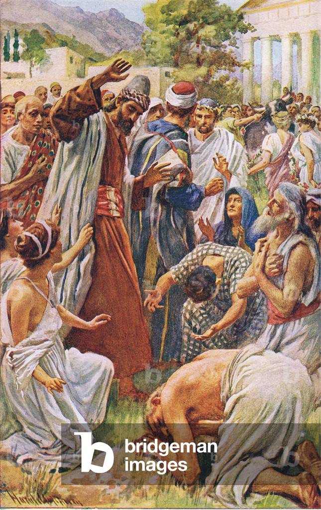 Image of St Paul at Lystra, illustration from'Harold Copping Pictures ...