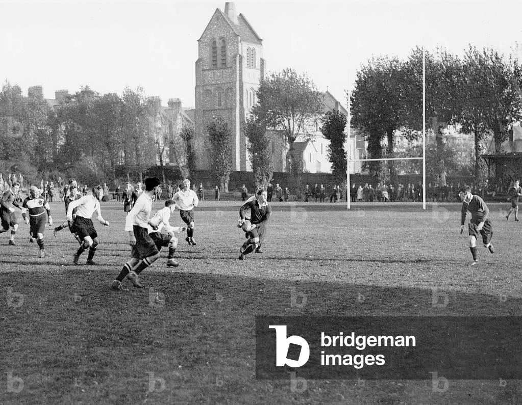 Image of Opening of the rugby season: Oxford University versus Old Merchant