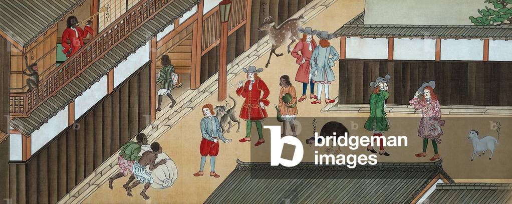 Image of Dutch traders in Nagasaki, c.1840-50 (print) by Japanese ...