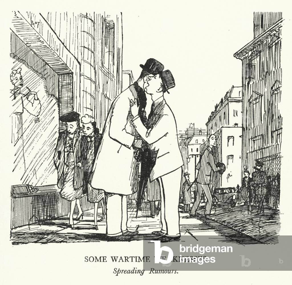 Image of Some Wartime Weaknesses, Spreading Rumours (litho) by Pont ...