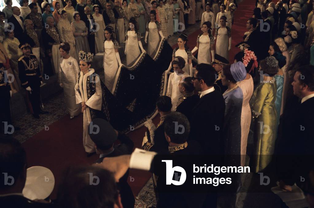 Image of Farah Pahlavi on her coronation day, Teheran, Iran