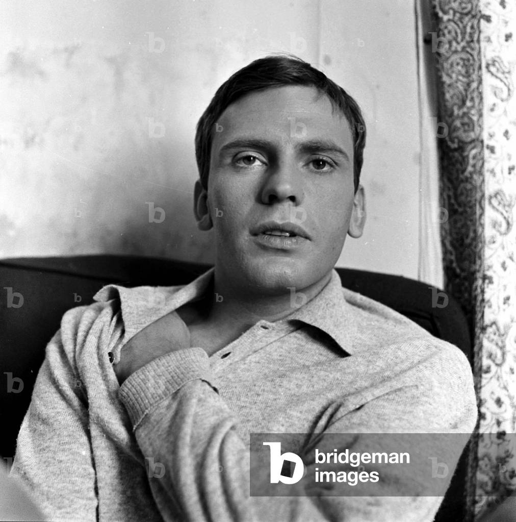 Image of French Actor Jean Louis Trintignant at Home in 1956 (b/w