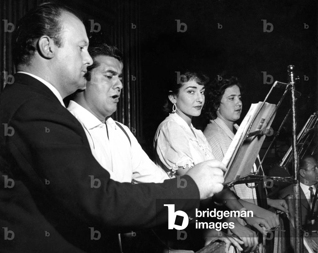 Image of Tito Gobbi, Giuseppe Di Stefano, Maria Callas, Adriana ...