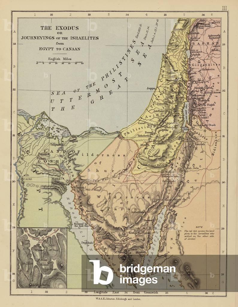 Image of The Exodus or Journeyings of the Israelites from Egypt to by ...