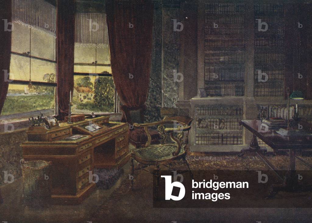 Image of In Dickens Land - Charles Dickens' Study, Gadshill, c.1904 ...