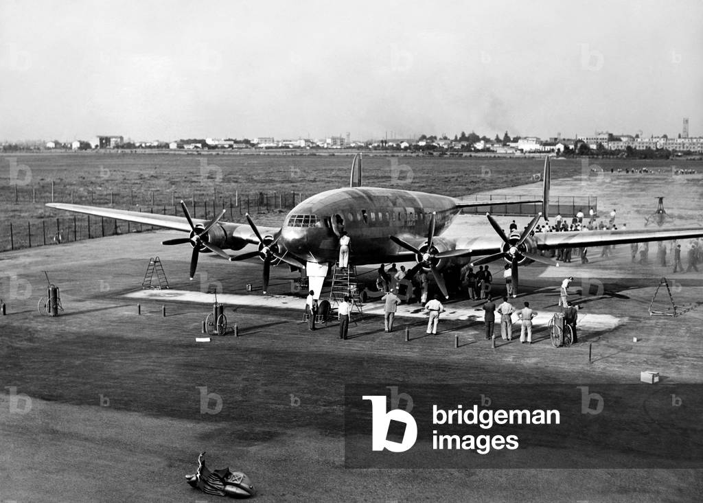 Image of Four-Engined Aircraft Bz308, 1948 (b/w photo)
