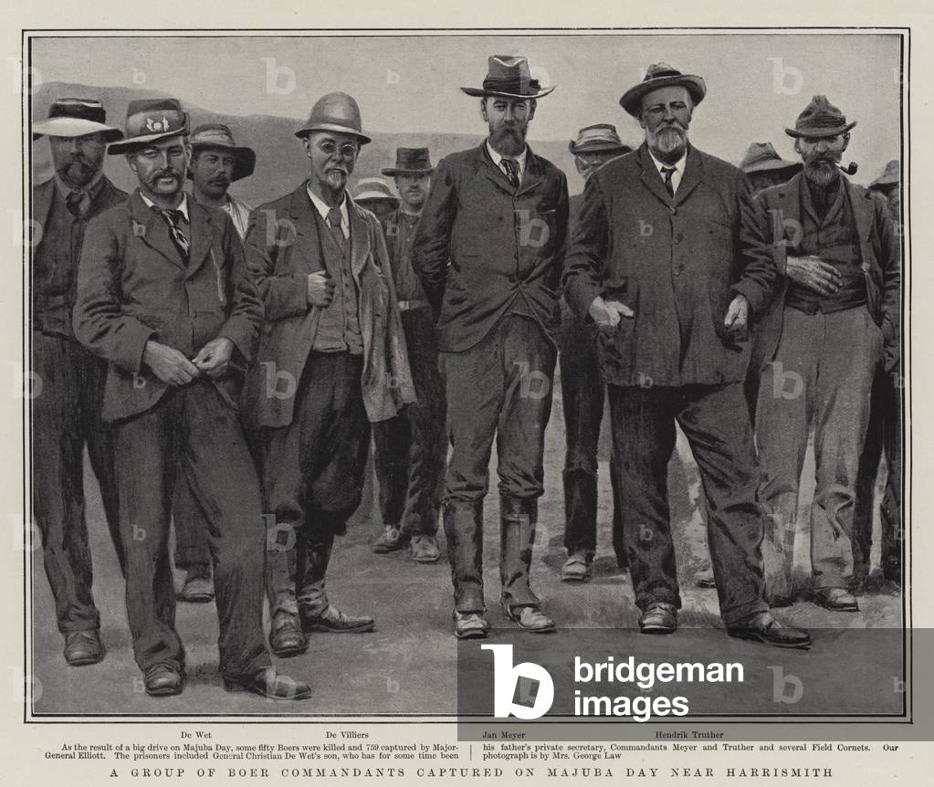 A Group of Boer Commandants captured on Majuba Day near Harrismith ...