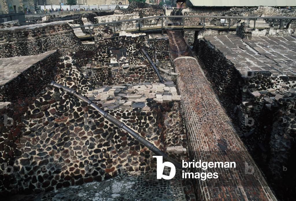 Image of Ruins of Templo Mayor (Great Temple) in Tenochtitlan, 14th ...