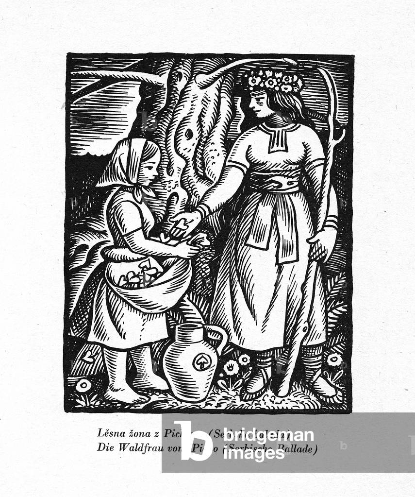 Image of The Woman from Picho Forest (Sorbian Ballad), 1950 (litho) by ...