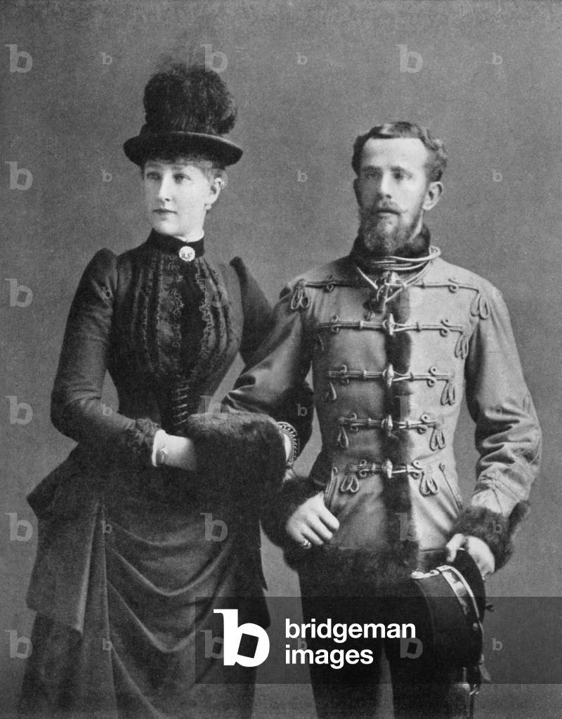 Image of Crown Prince Rudolf of Austria with his wife