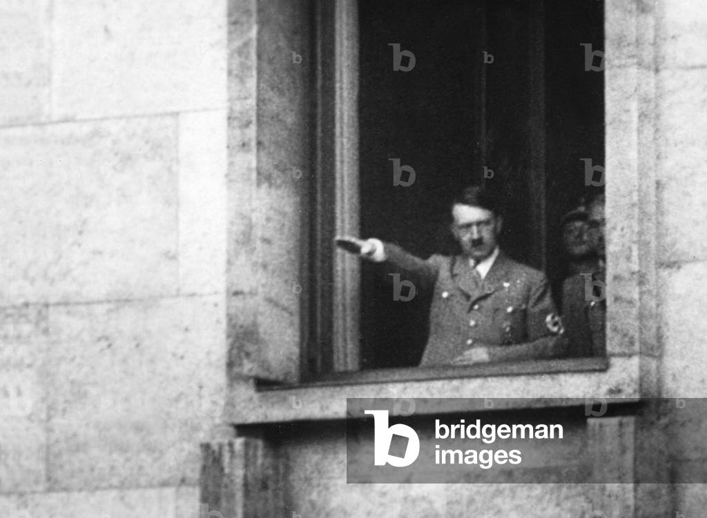 Image of Adolf Hitler at the window of the Chancellery, 1934