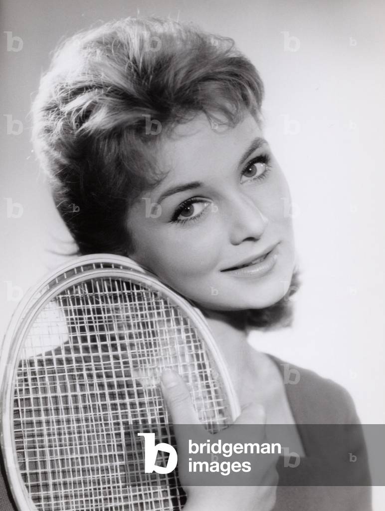 Image of German actress Veronika Bayer, Germany 1959 (b/w photo)