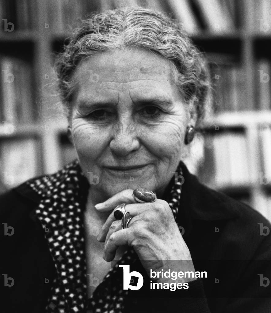 Image of Doris May Lessing, Berkeley, USA, 1988 (b/w photo)