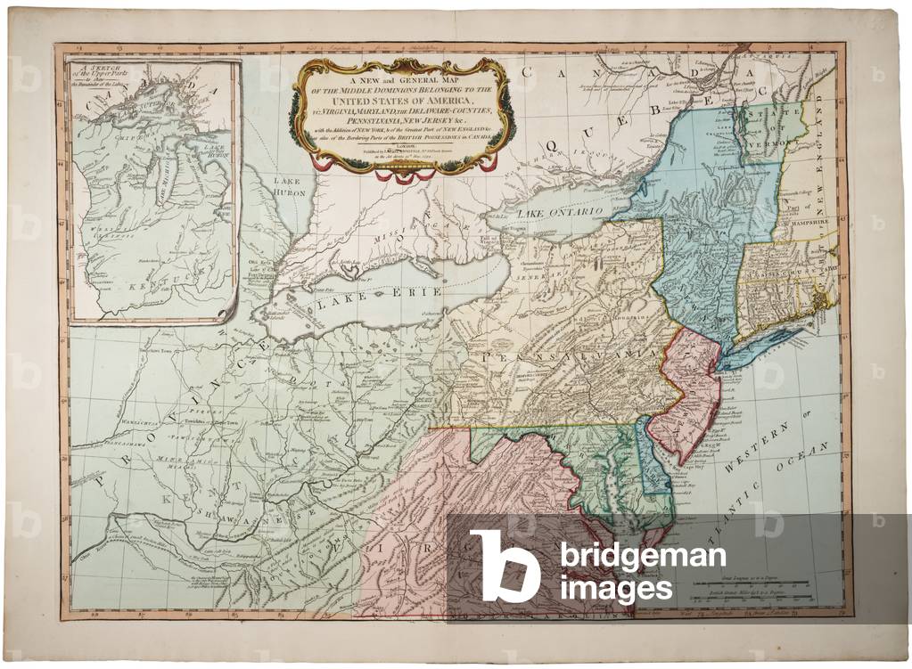 Image of A new and general map of the middle dominion belonging by ...