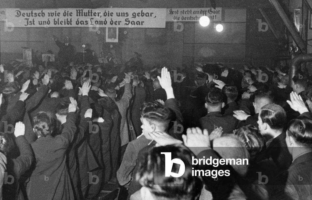 Image of Propaganda event, 1935 (b/w photo)