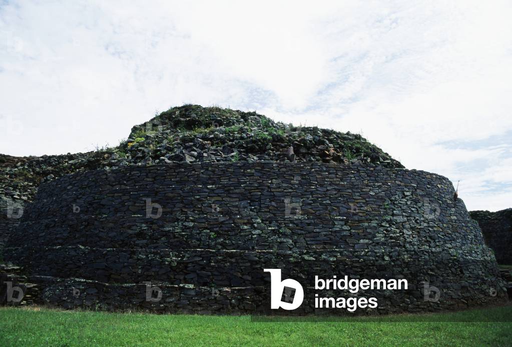 Image of View of yacata pyramid, Tzintzuntzan, Michoacan, Mexico ...