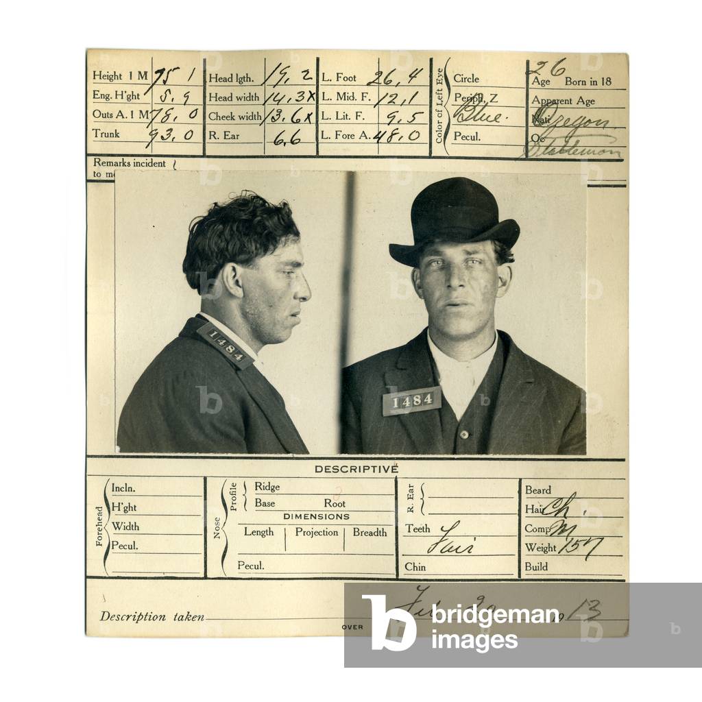 Image of IDENTIFYING CARTELLINO METHOD BERTILLON - 1913