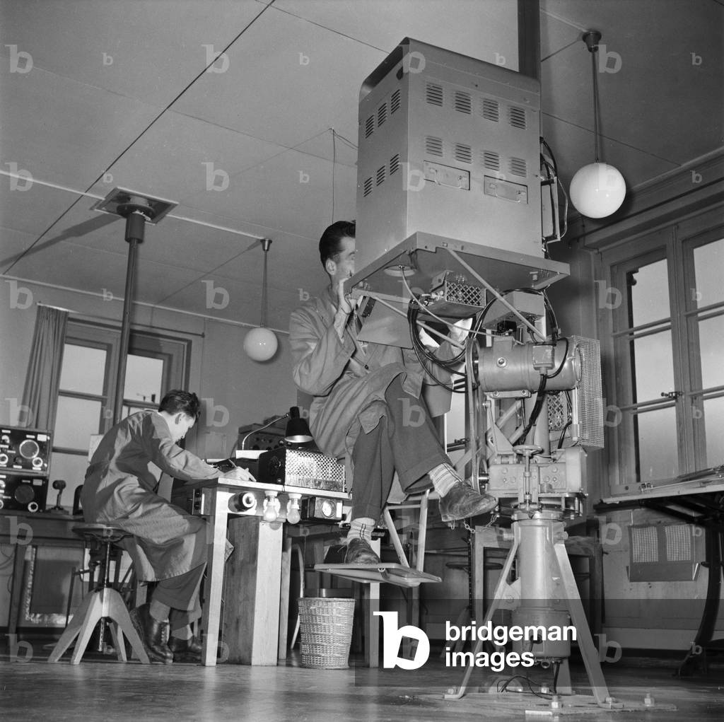 Image of Switzerland Aero Logical Station Payerne, 1953 (b/w photo)