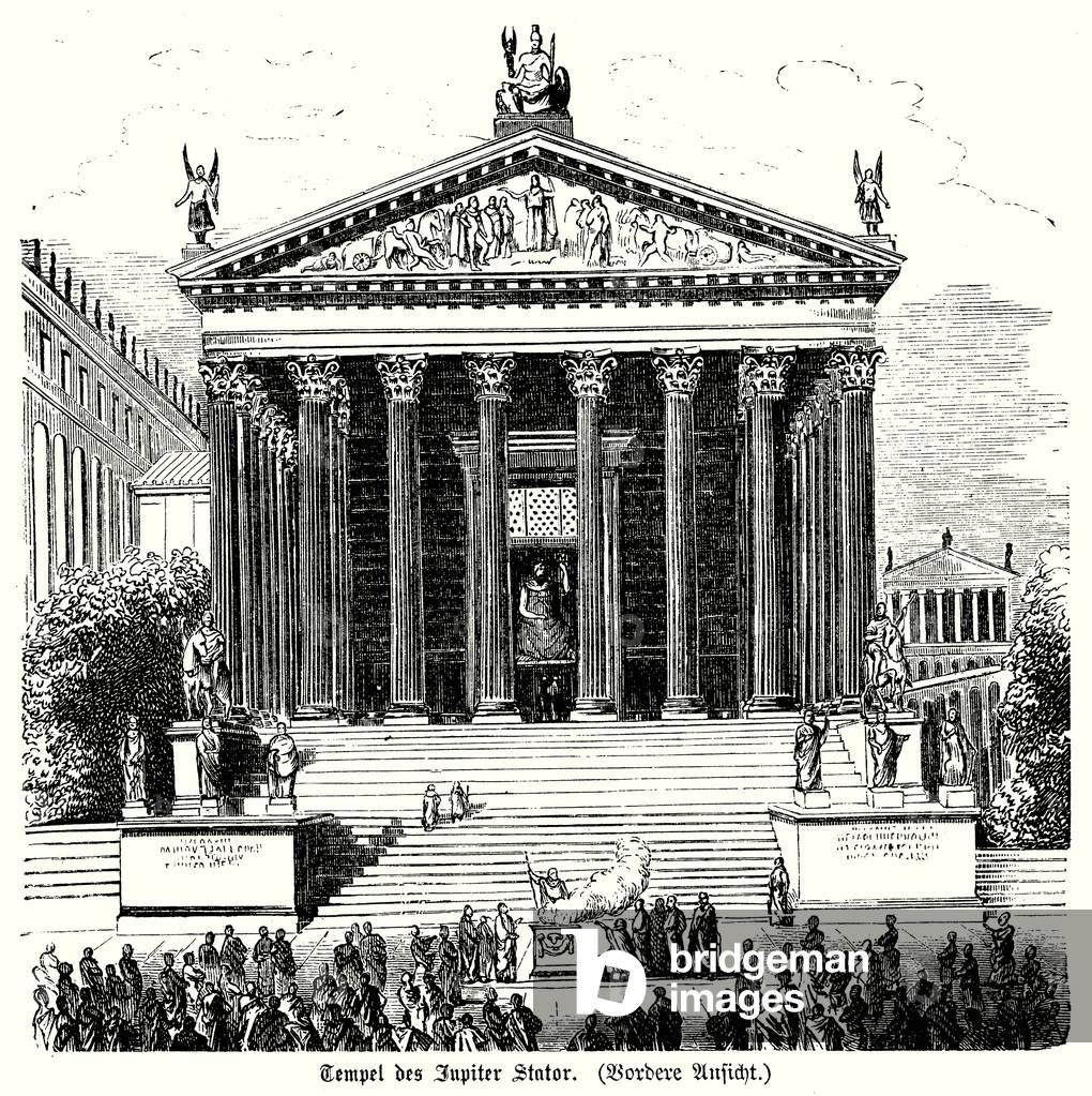 Image of Temple of Jupiter Stator, Rome (engraving) by German School ...