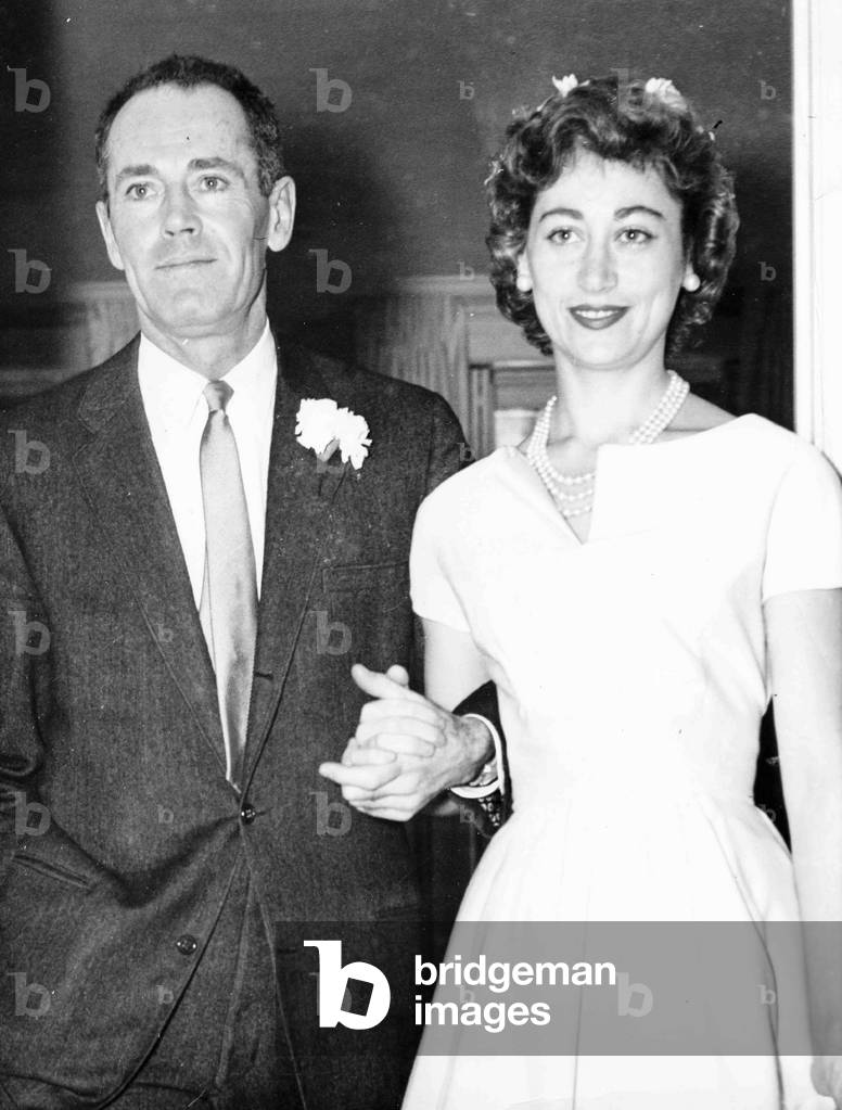 Image of Henry Fonda and Afdera Franchetti, Wedding, New York 1957 (photo)