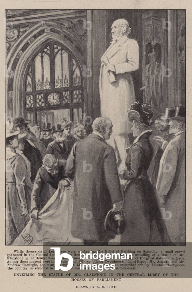 Image of Unveiling the Statue of Mr Gladstone in the Central Lobby by ...