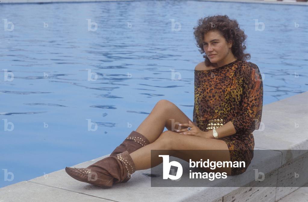 Image of Venice Lido, Venice Film Festival 1983. Italian actress Lory del