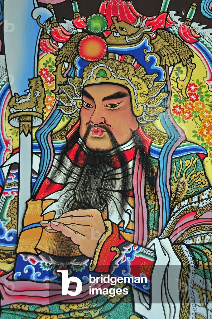 Image of Lu Dongbin, One of the Eight Immortals of Taoism (wall by ...