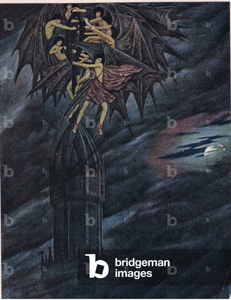 Image of Lucifer and his angels 'hasten! Hasten! O ye spirits, from by ...