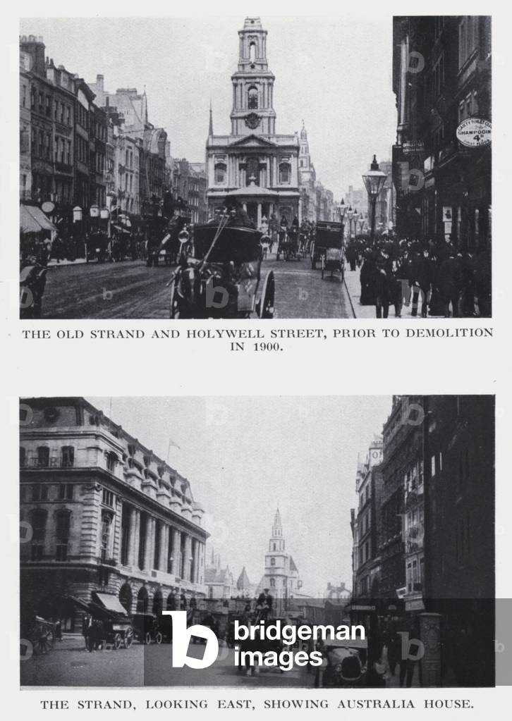 Image of The old Strand and Holywell Street, prior to demolition in by ...
