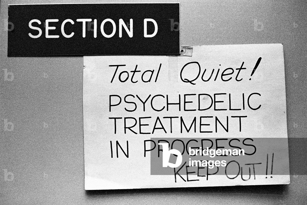 Image of Sign outside LSD experimental therapy room. Experiments with ...