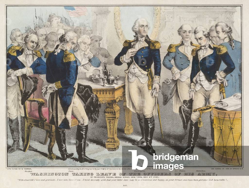Image of American Revolution. Washington taking leave of the officers ...