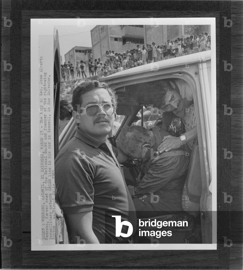 Image of The body of Gen. Jose alberto Medrano, former head of by Solis ...