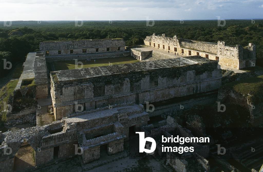 Image of Nunnery Quadrangle, Uxmal Archaeological Site (Unesco World ...