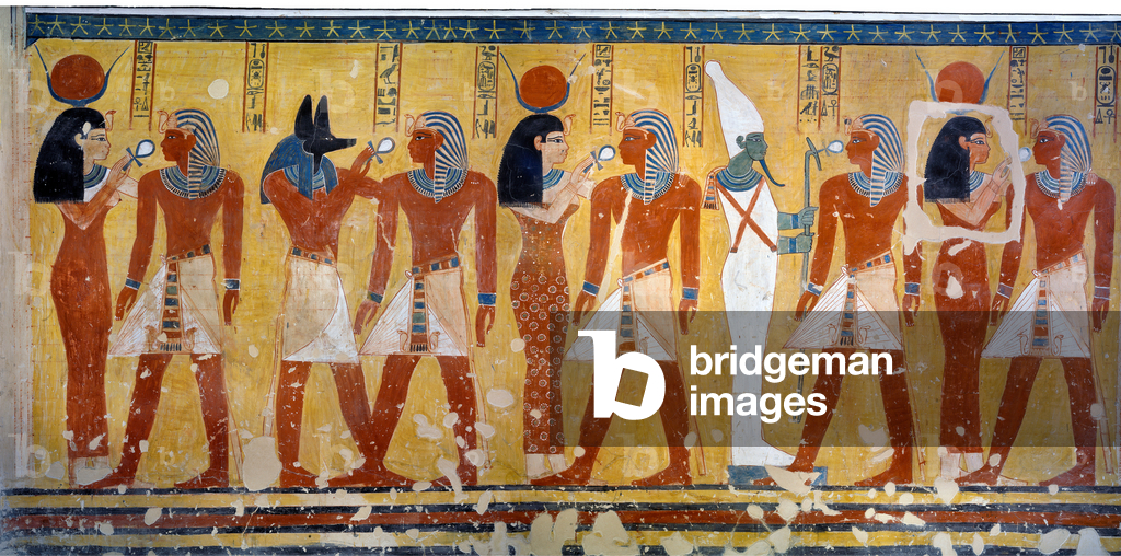 Image of Adoration of the gods Osiris, Anubis and Isis, vestibule, Tomb