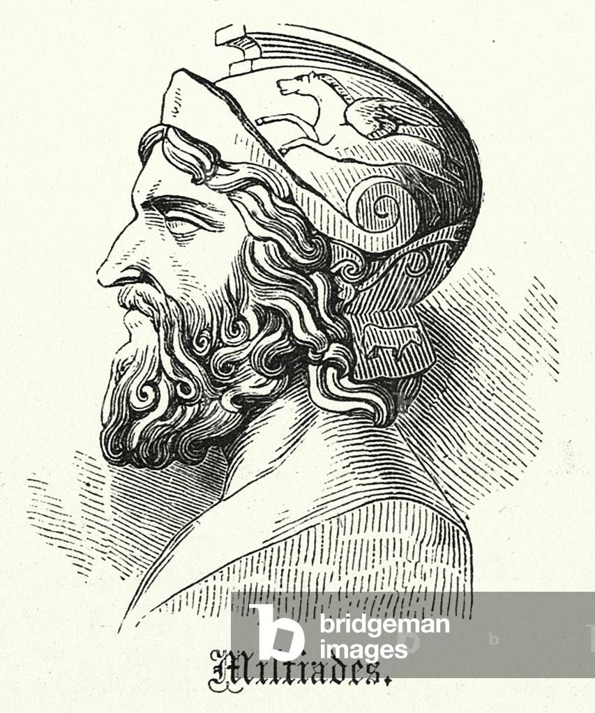 Image of Miltiades, ancient Greek general and politician (engraving) by ...