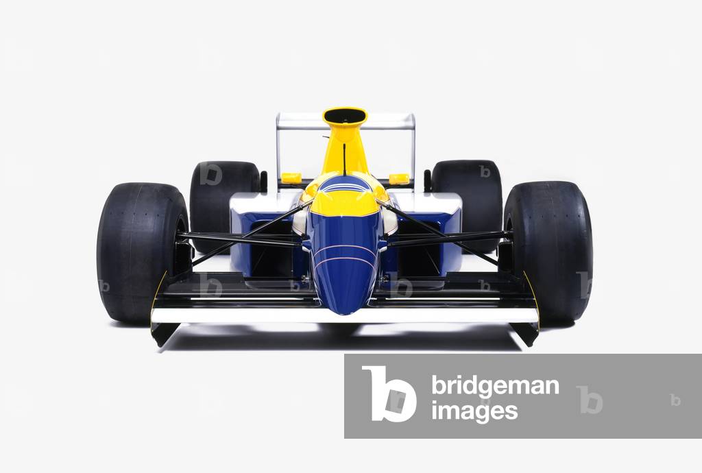 Image of Formula One racing car, front view
