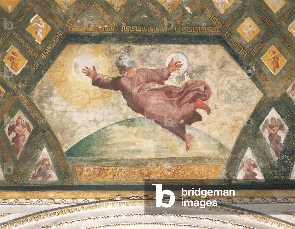 Image of Creation of the sun and moon, 1518-1519, workshop of Raphael