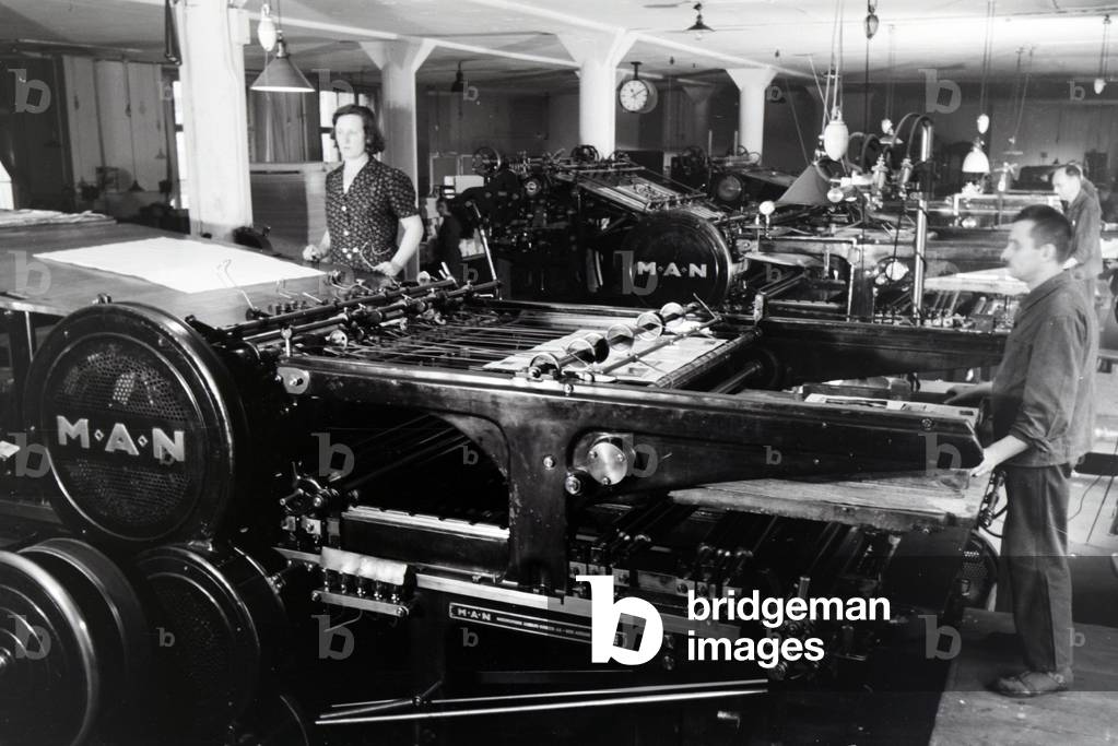 Image of Rotary printing presses in the plants of the mechanical ...