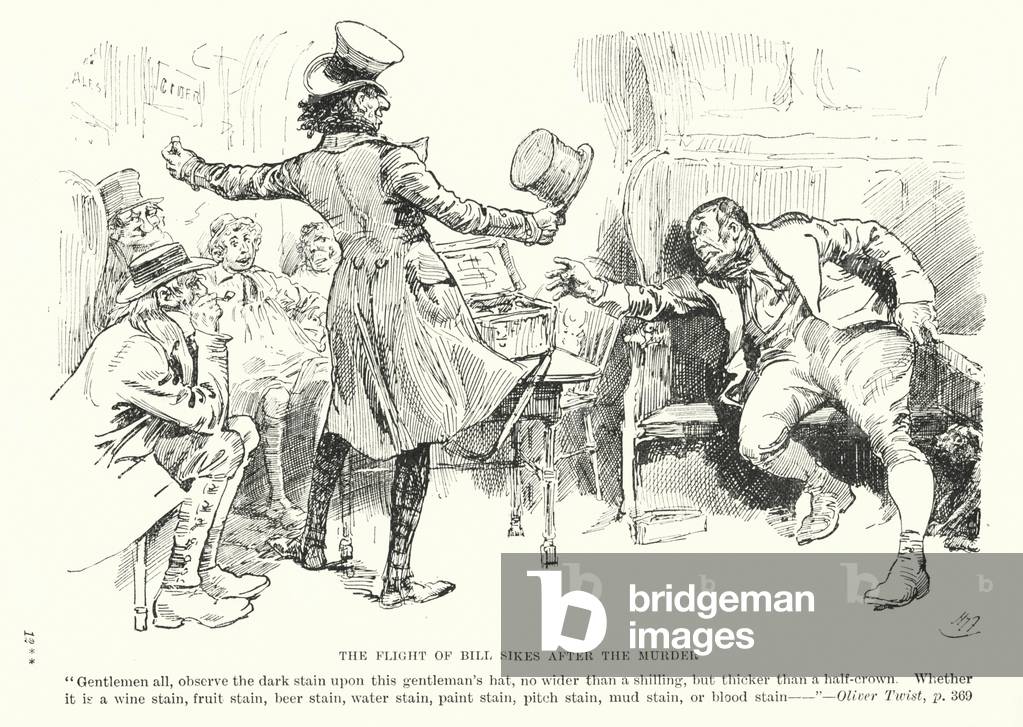 Image of Illustration for Oliver Twist by Charles Dickens (litho) by ...