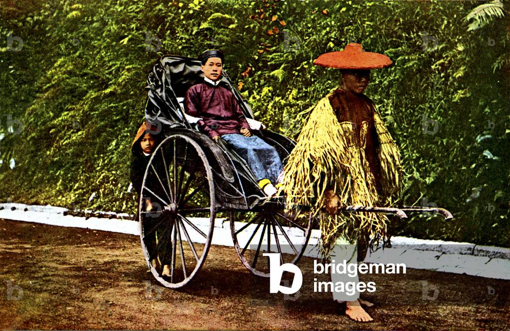 Image of pousse-pousse chinois - début des années 1900