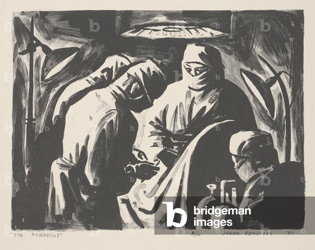 Image of The Surgeons, 1940 (litho) by Bywaters, Jerry (1906-1989)