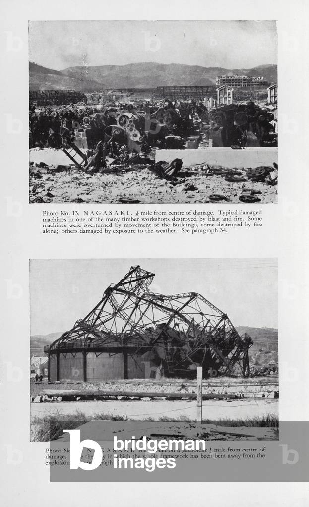 Image of Effects of the Atomic Bombs at Hiroshima and Nagasaki (b/w by ...