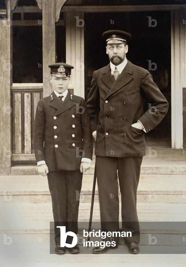 Image of Prince Edward with his father, the future George V, then