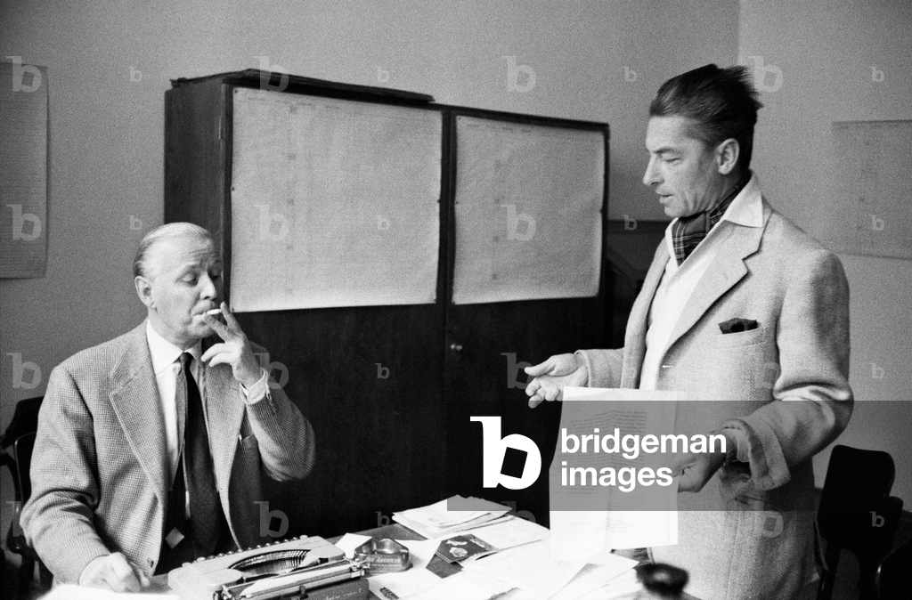 Image of Conductor Herbert von Karajan and his privatesecretary, Andre ...