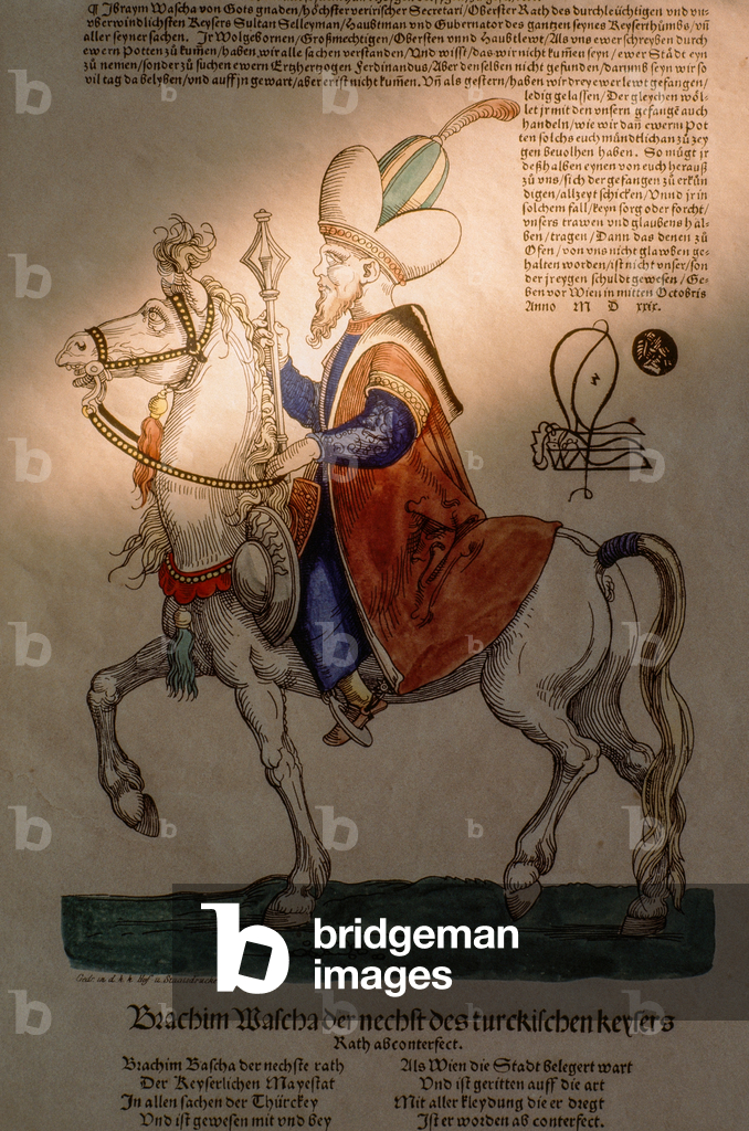 Image of Portrait of Ibrahim, grand vizier to the sultan of the by ...