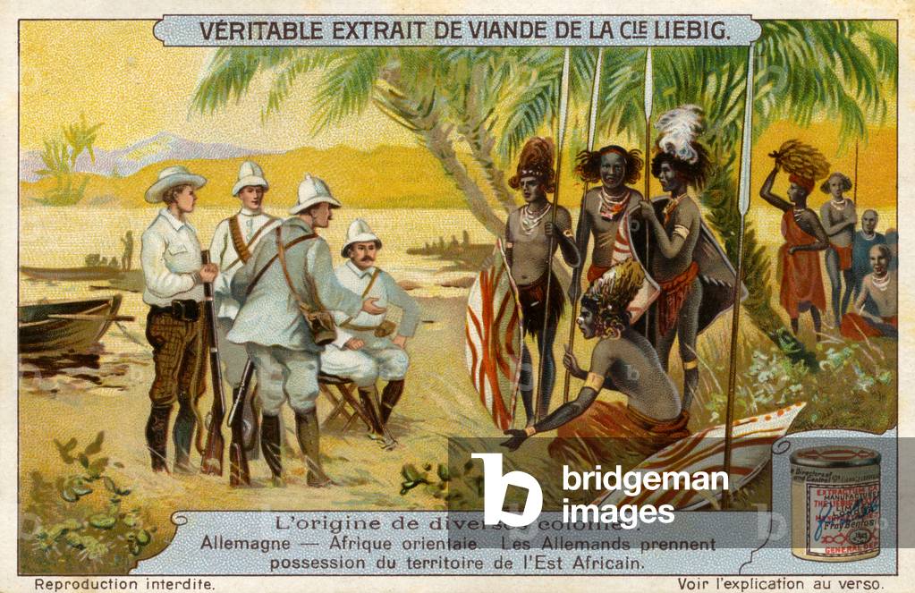 Image of Colonisation of East Africa by the Germans (colour litho) by ...