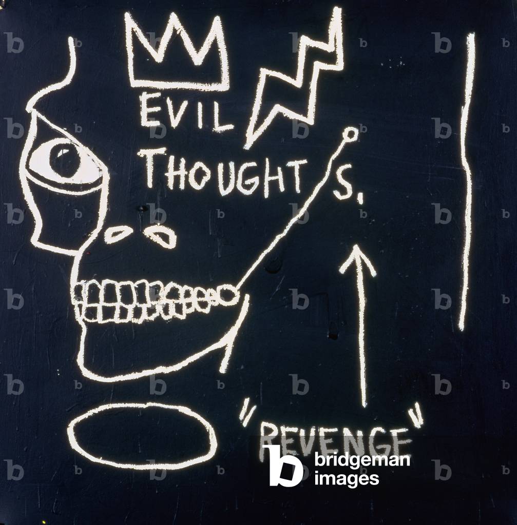 Image of Evil Thoughts, 1982 (oil on canvas) by Basquiat, Jean Michel ...