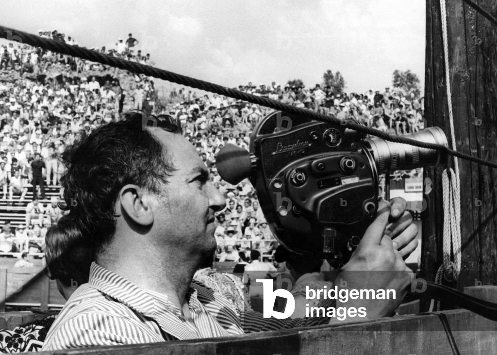 Image of Film Director Francois Reichenbach on The Set of A Film,
