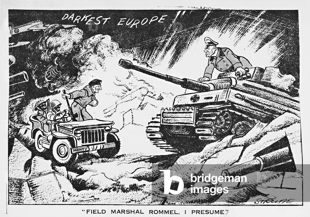 Image of British General Bernard Montgomery and German Marshal Erwin ...